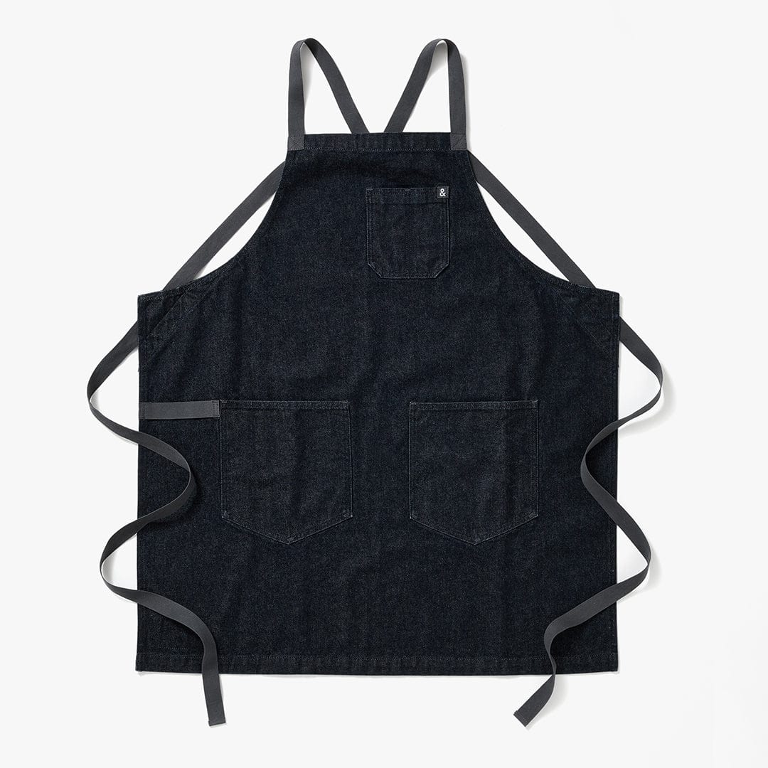 Jack Navy Denim Crossback Apron - Hedley & Bennett